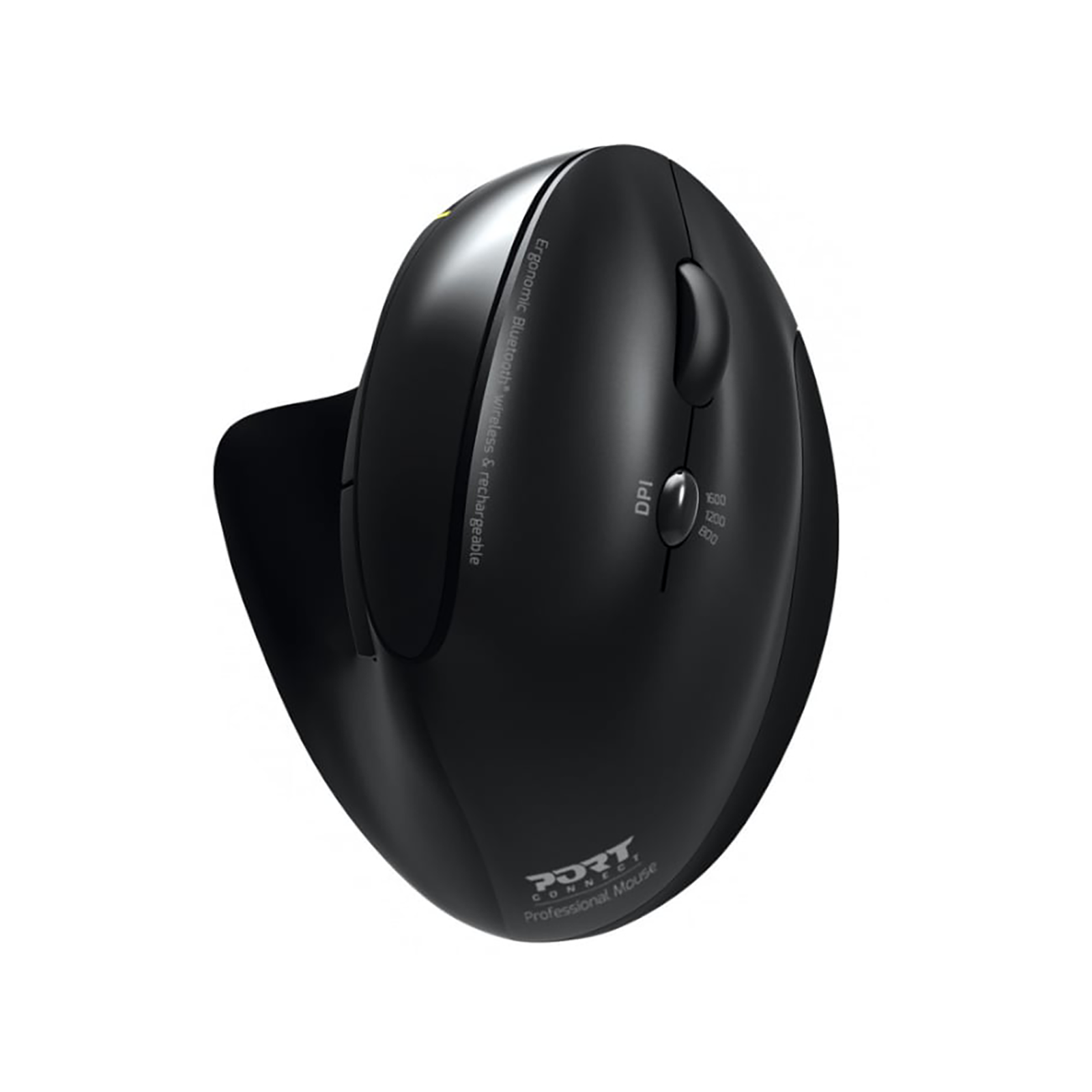 Port Connect Black Ergonomic Rechargeable Bluetooth Mouse - Packard SA ...